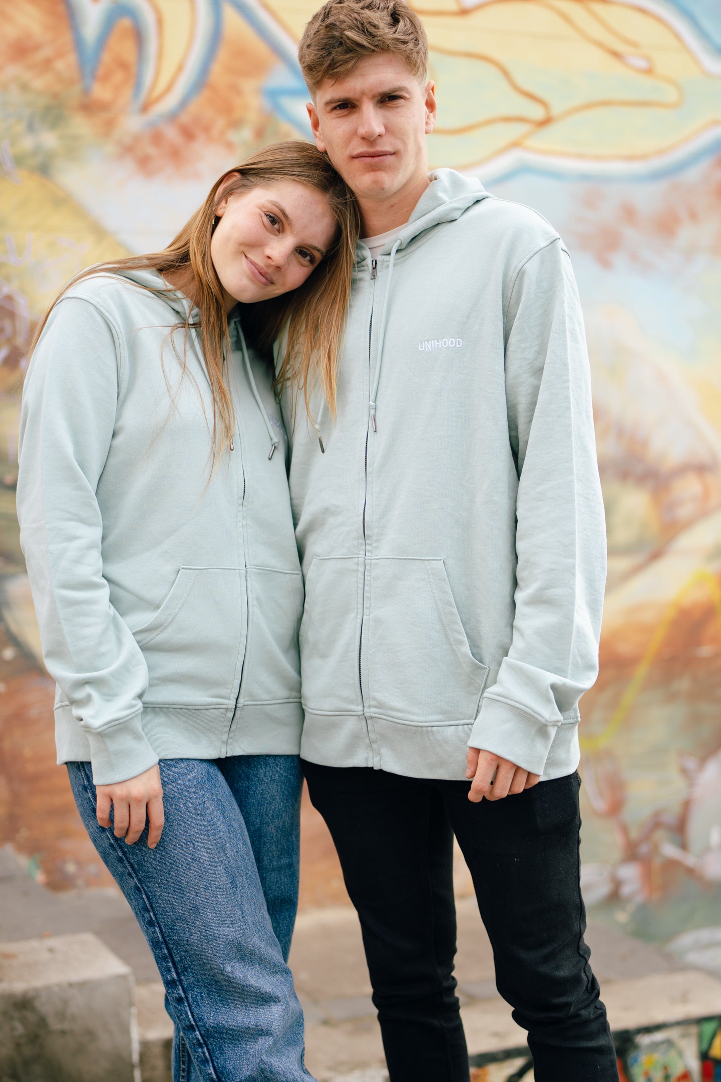 Hoodie Zip Simplicity Menta – UNIHOOD